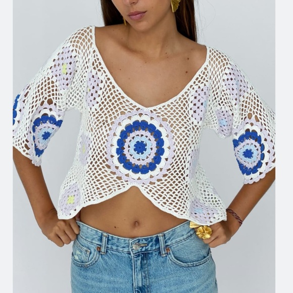 Zara | Tops | Zara Crochet Knit Cropped Toplimited Edition | Poshmark